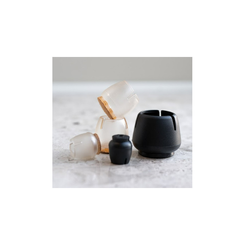 Flexible Chair Leg Caps in Silicon, with Felt